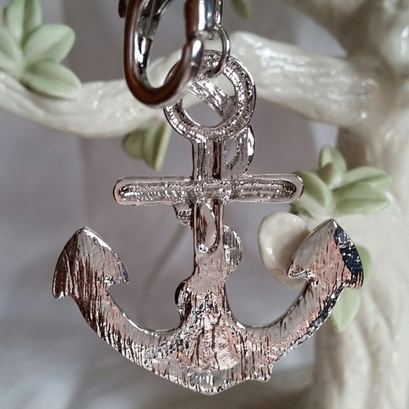Little Luxuries Designs | Accessories | Rhinestone Anchor Keychain Bag Charm Wpouch | Poshmark